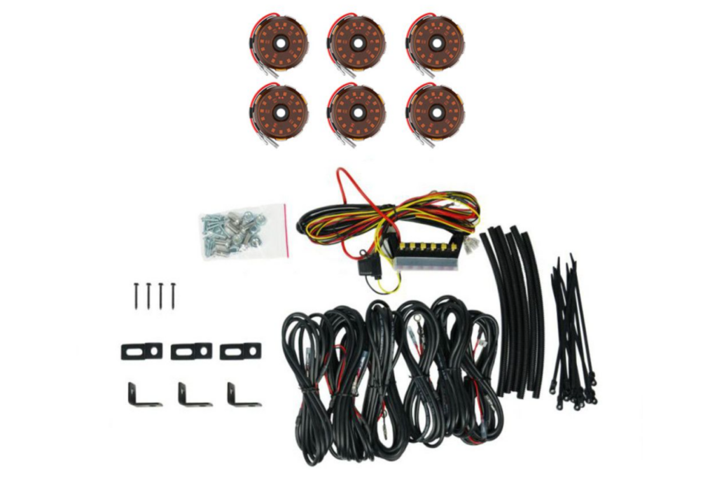 KC Cyclone V2 Rock Light Kit 6-light Amber #91041 - Out 2 Xplore